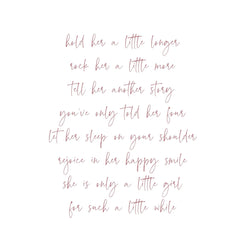 Hold Her a Little Longer Wall Art – Good Prints Collective