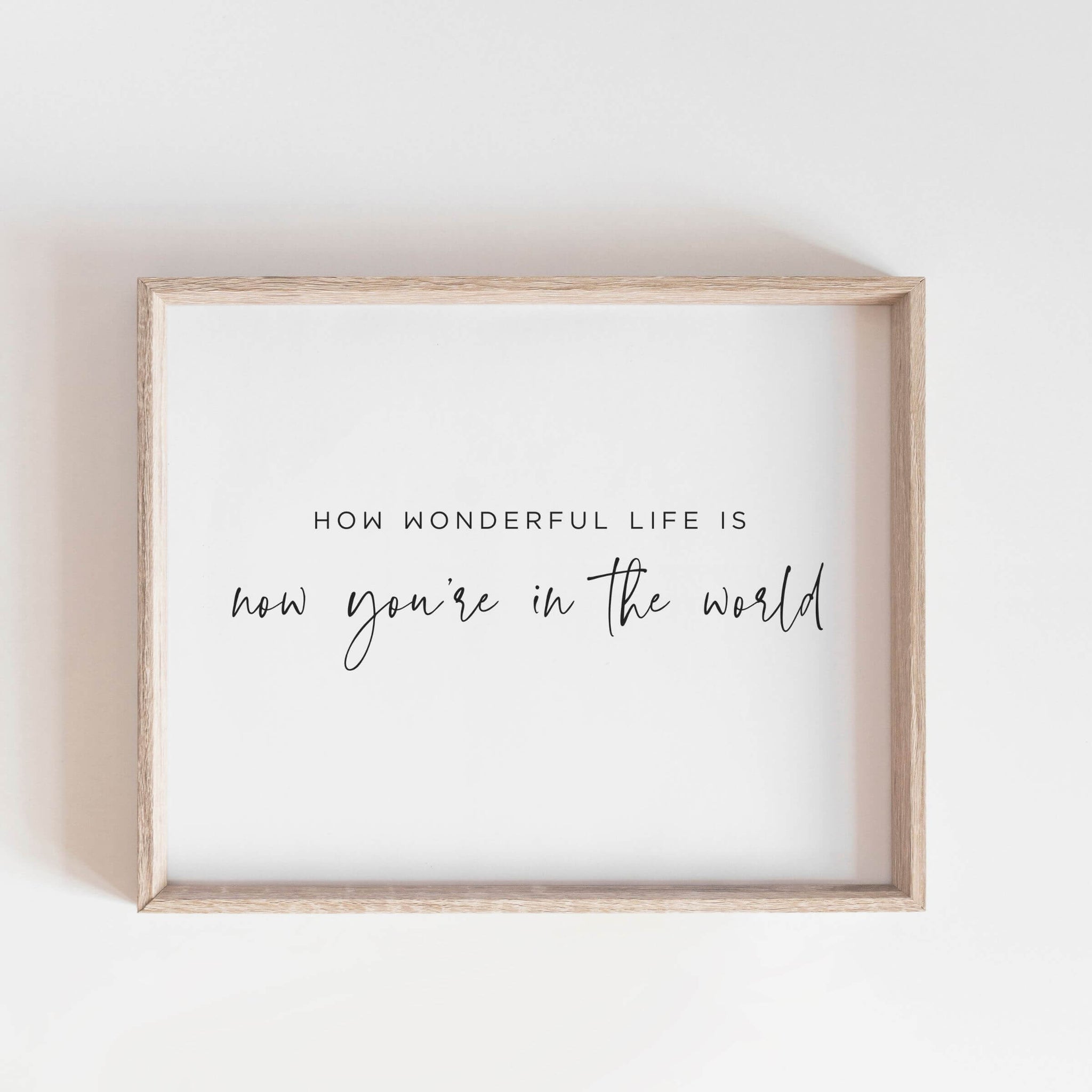 How Wonderful Life Is Wall Art – Good Prints Collective